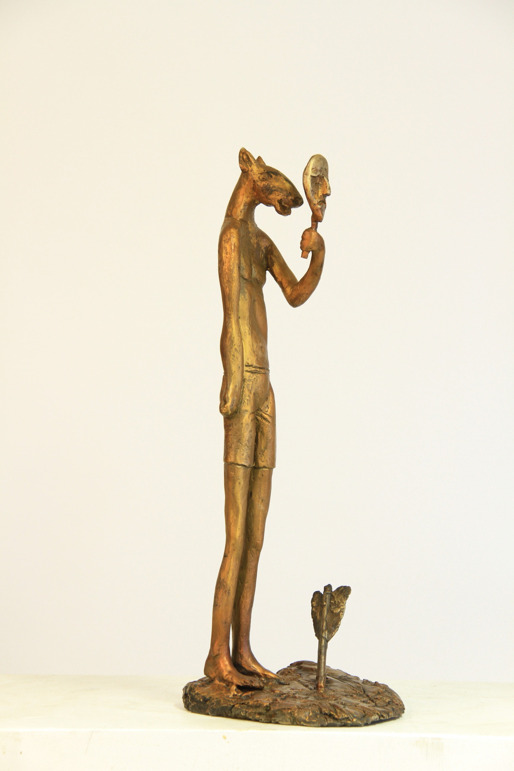 Untitled (masked figure on heart) | Paul Dibble