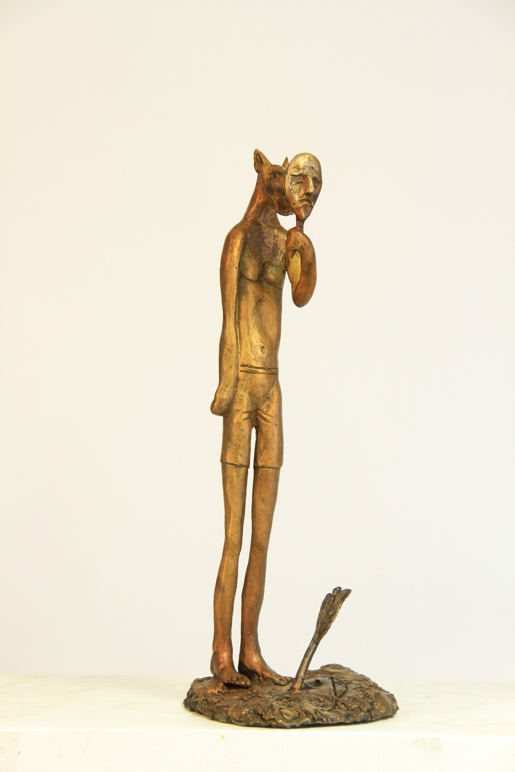 Untitled (masked figure on heart) | Paul Dibble