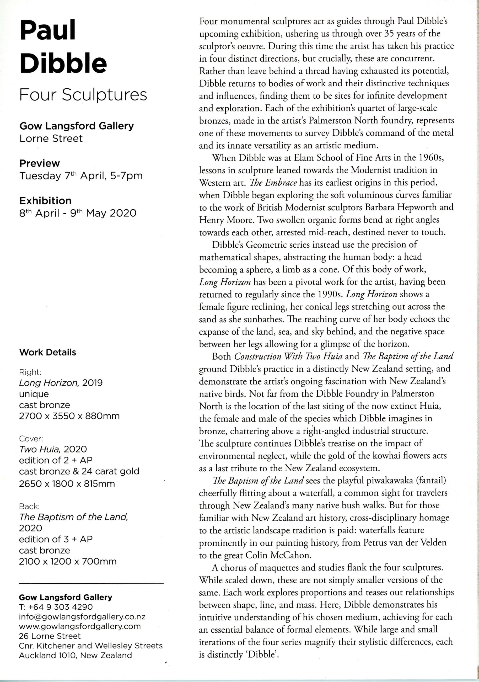 Four Sculptures | Paul Dibble